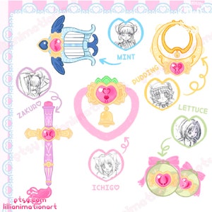 Tokyo Mew Mew- Attack Stickers- Magical Girl Anime - Etsy