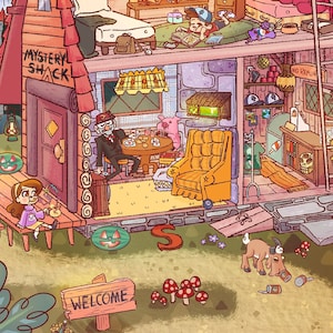 Mystery Shack Dollhouse- 5x7 Print - Etsy