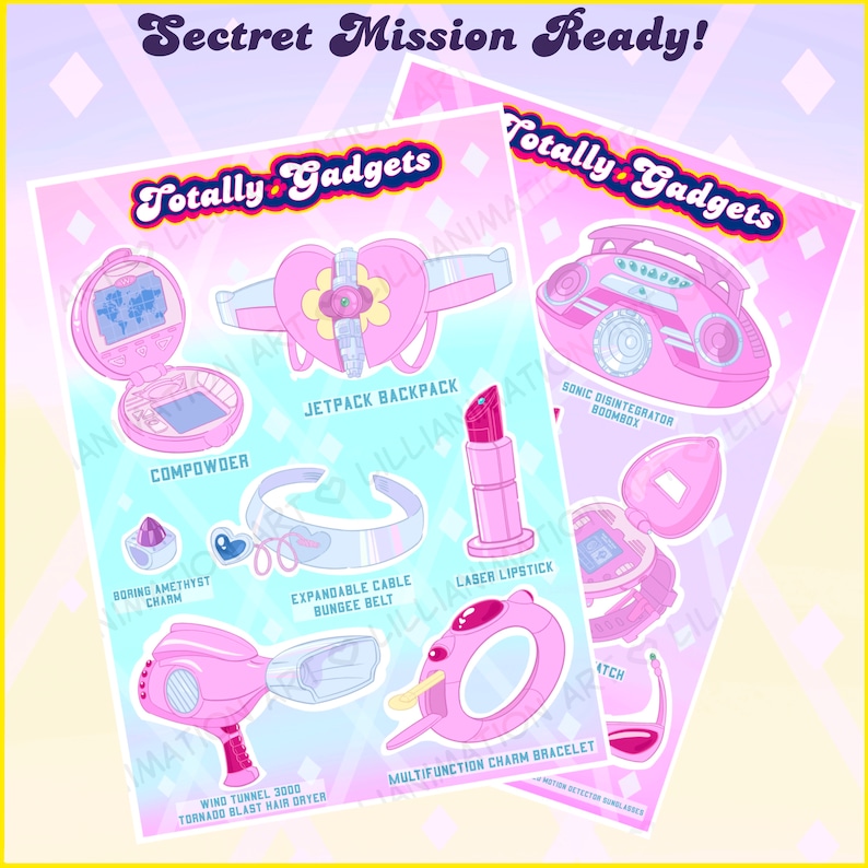 Totally Spies! Gadget Stickers - Etsy