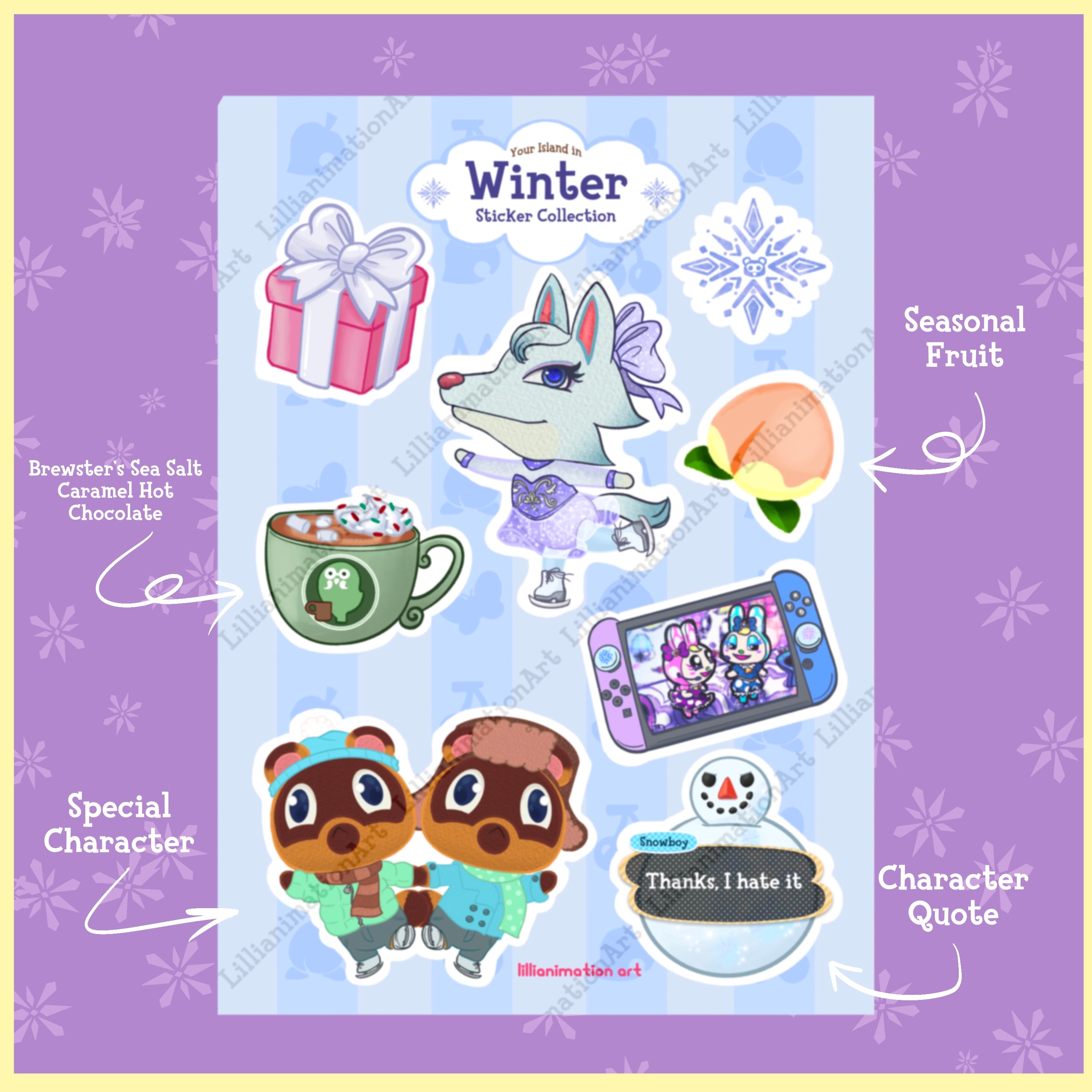 Animal Crossing Seasonal Designer Sticker Sheets - Etsy