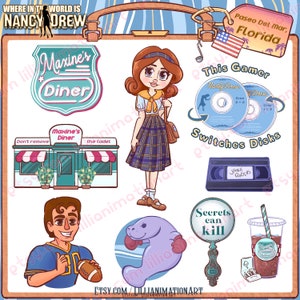 Nancy Drew- Secrets Can Kill- Sticker Sheet - Stylized Laptop Gaming ...