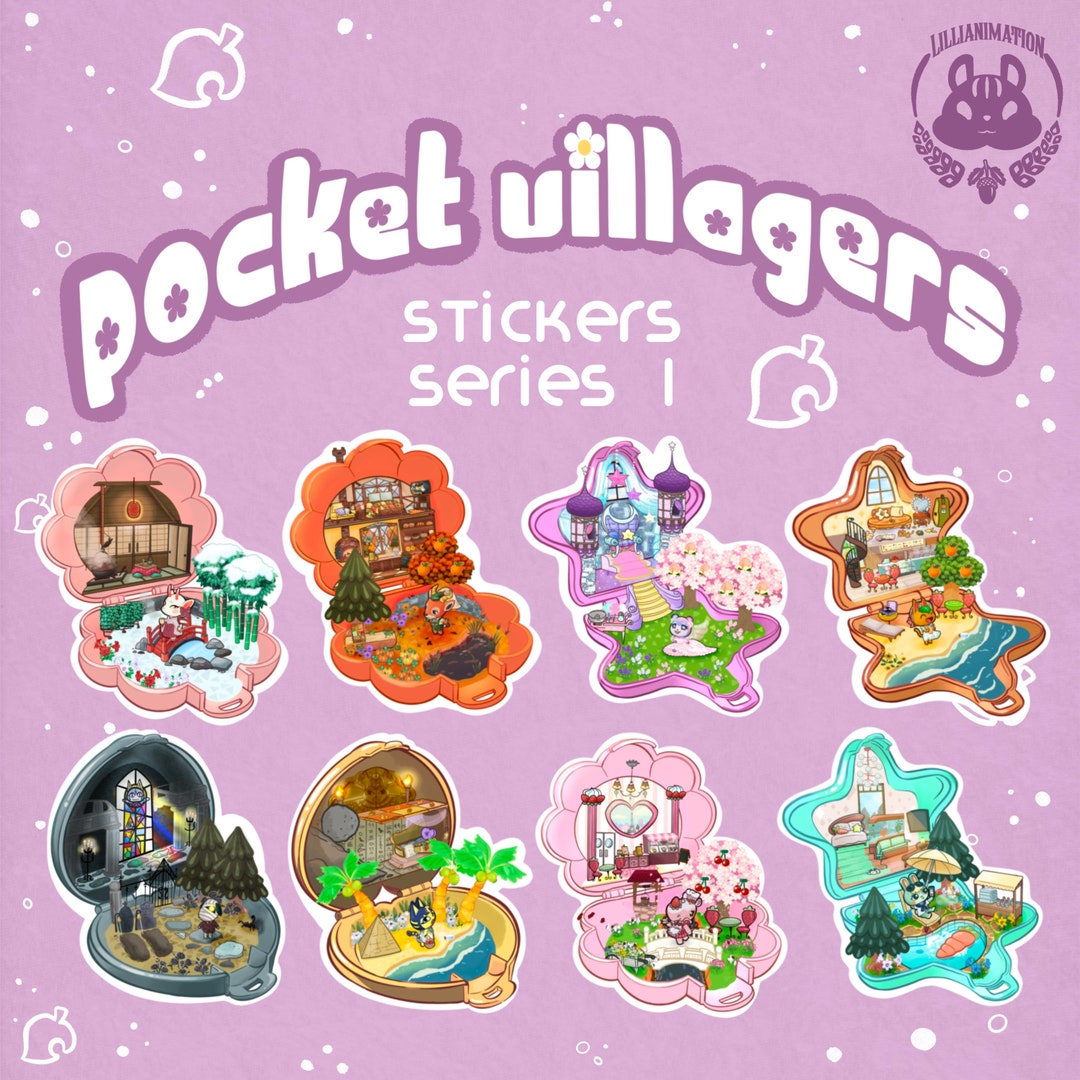 Animal Crossing Stickers - Polly Pocket Villagers - Etsy