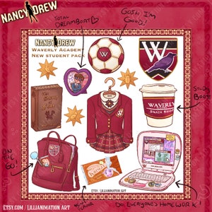 Nancy Drew- Waverly Academy New Student Pack- Sticker Sheet - Stylized ...