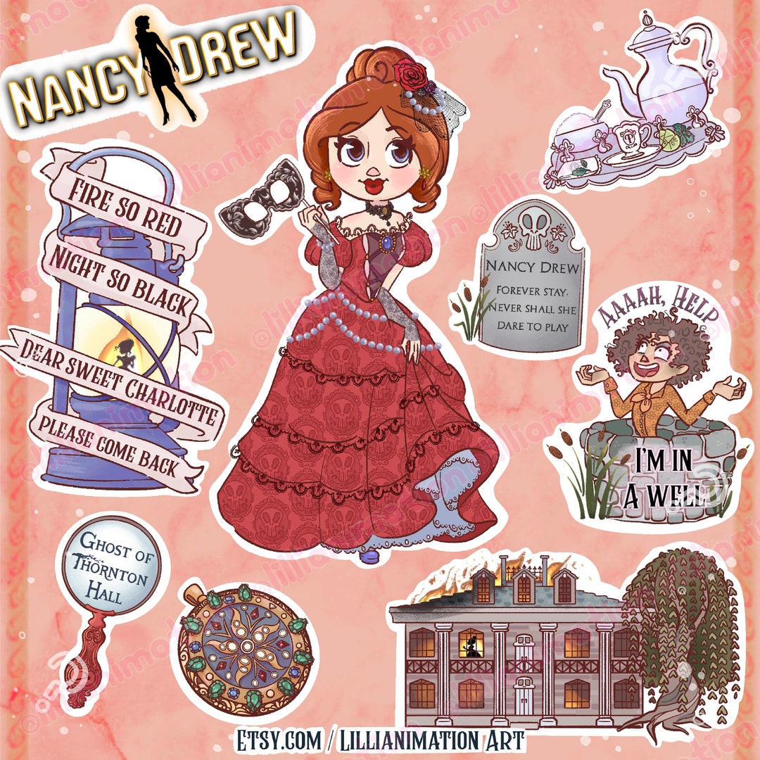 Nancy Drew- Ghost of Thornton Hall- Sticker Sheet - Stylized Laptop ...
