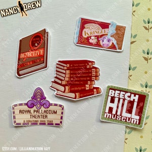 Nancy Drew Icon Stickers- Stylized Laptop Gaming Water Bottle Stickers ...