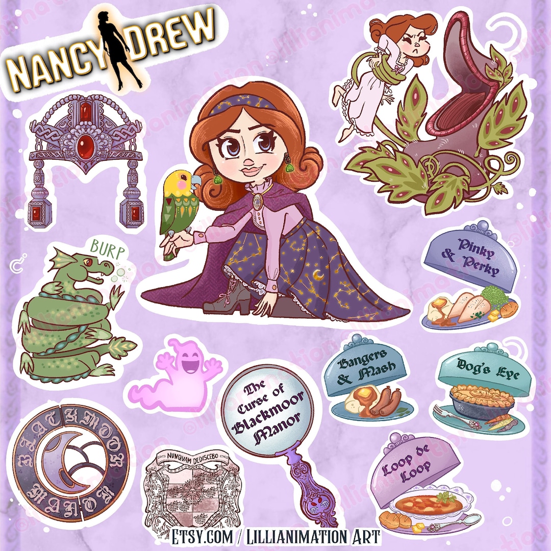 Nancy Drew- Curse of Blackmoor Manor- Sticker Sheet - Etsy