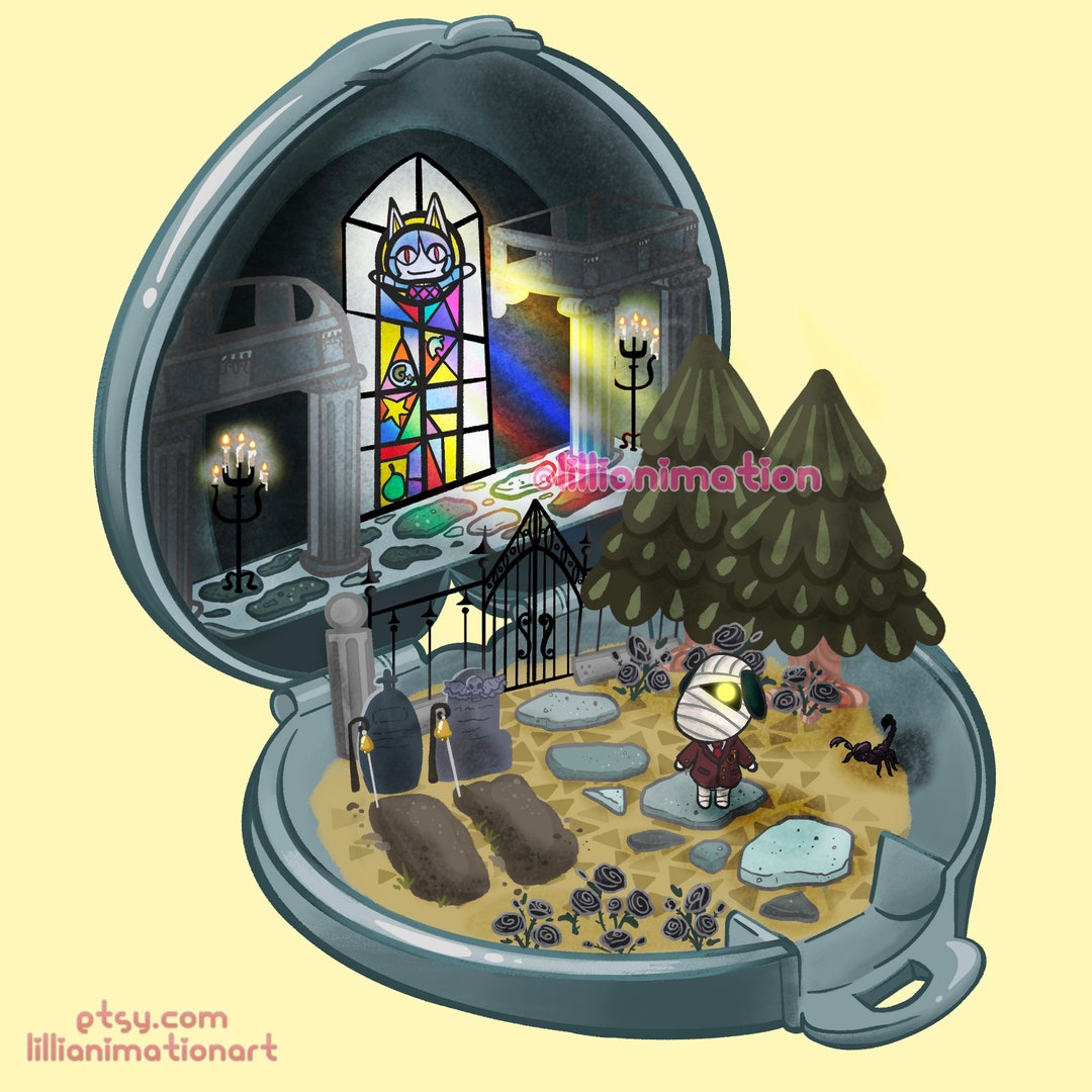 Pocket Villager- LUCKY REMASTERED 5x5 Print -animal Crossing New ...