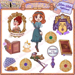 Nancy Drew- Treasure in the Royal Tower- Sticker Sheet - Stylized ...