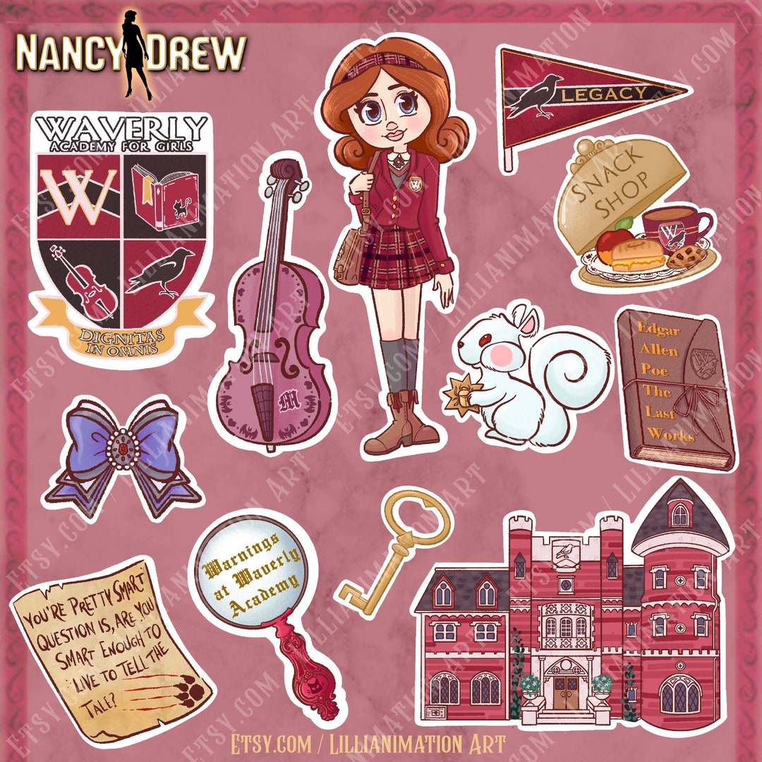 Nancy Drew- Warnings at Waverly Academy - Sticker Sheet - Stylized ...