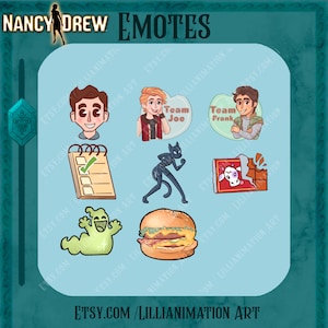 Nancy Drew- Twitch Emotes Digital Download- Game Streaming - Etsy