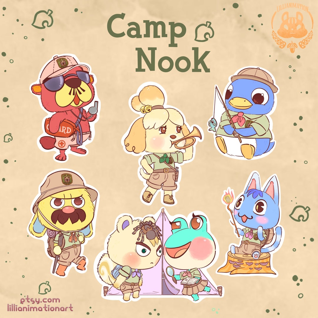 Animal Crossing Camp Nook Stickers - Etsy