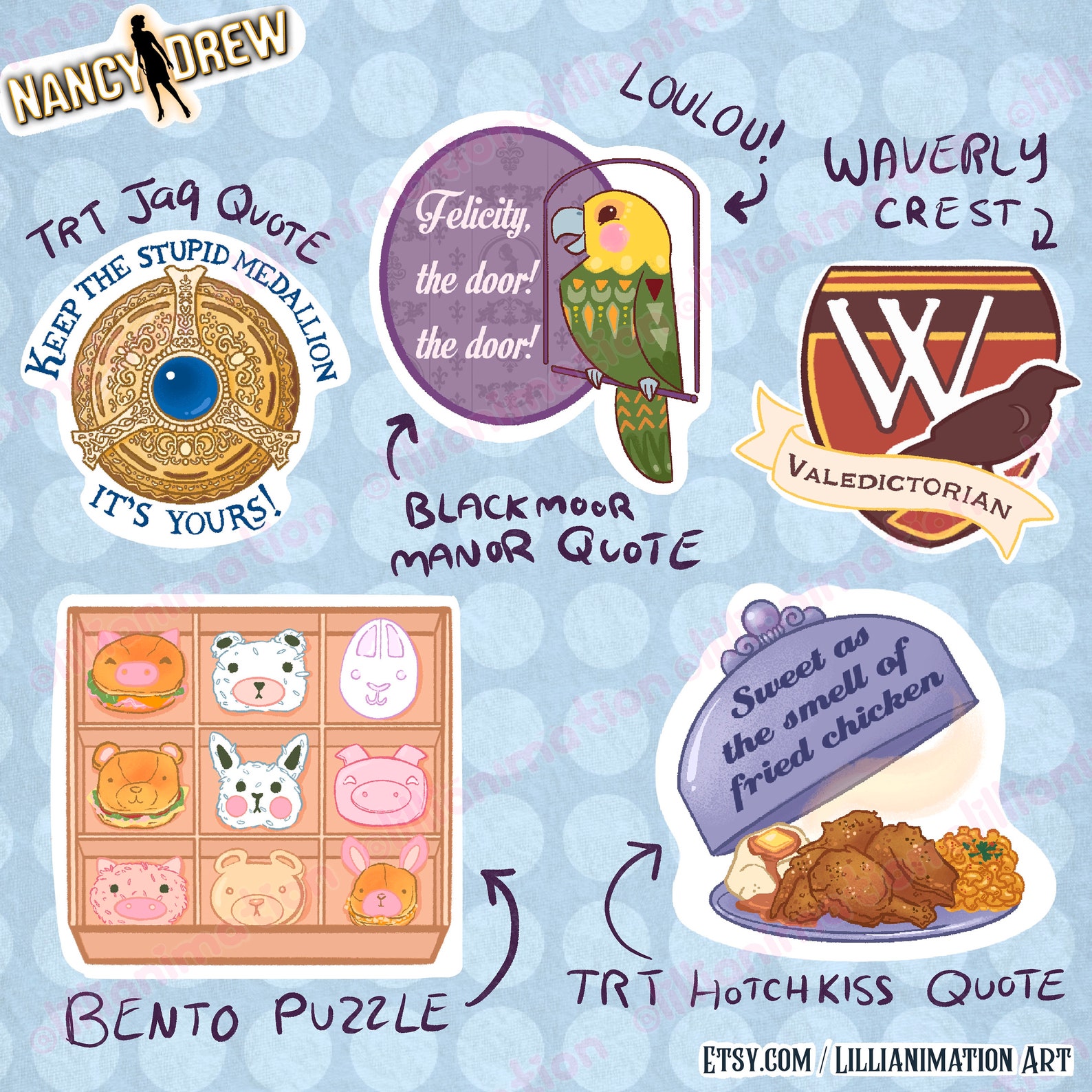 Nancy Drew- Funny Stickers- Retro Game Inspired - Etsy