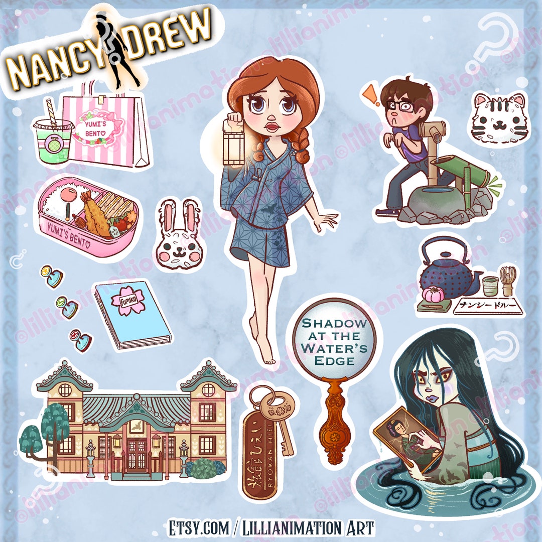 Nancy Drew- Shadow at the Water's Edge- Sticker Sheet - Stylized Laptop ...