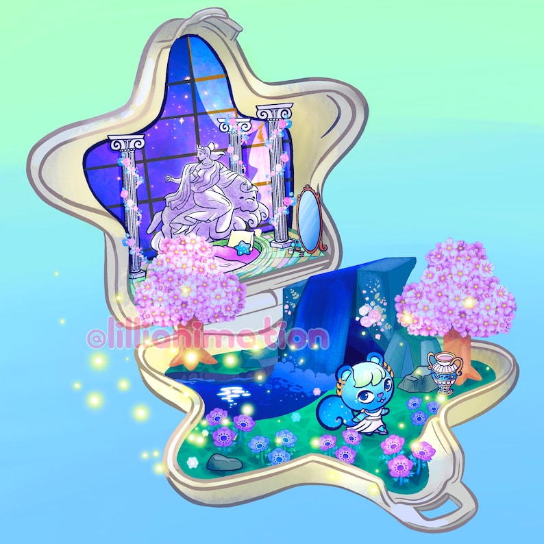 Pocket Villager IONE 5x5 Print animal Crossing New Horizons - Etsy