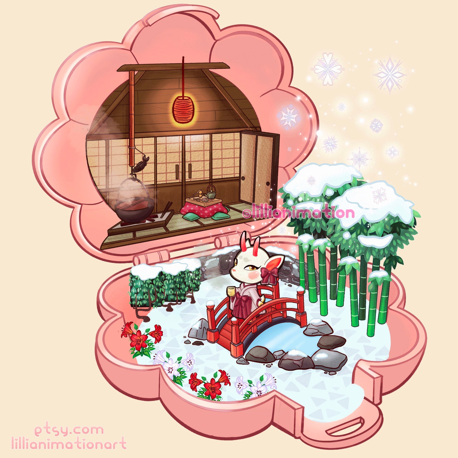 Pocket Villager SHINO 5x5 Print animal Crossing New Horizons - Etsy