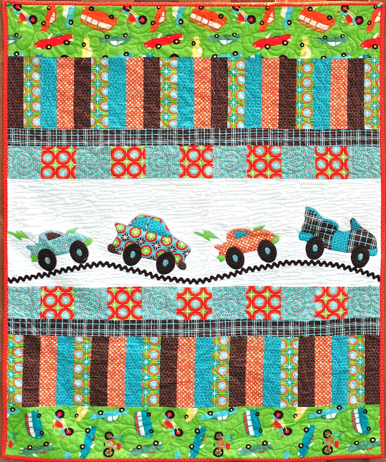 Coopers Cars PDF Quilt Pattern/baby Boy Quilt Pattern/car - Etsy