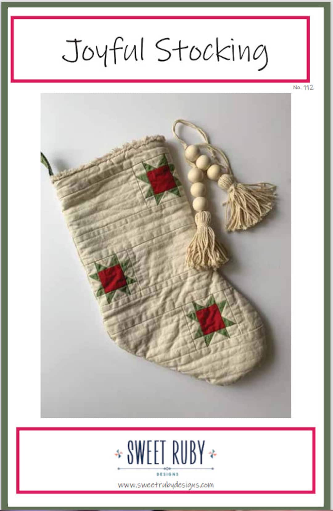 Joyful Stocking PDF Pattern/christmas Stocking Pattern/diy Stocking ...