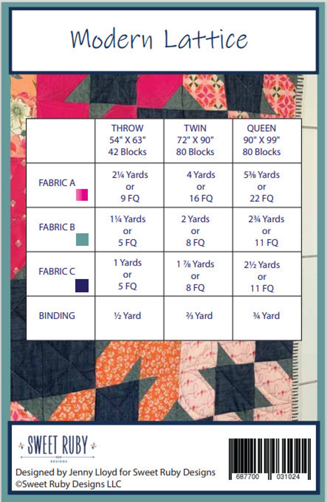 Modern Lattice PDF Quilt Pattern/ Quilt Pattern/ Modern Quilt - Etsy