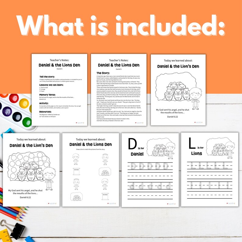 Daniel and the Lions Bible Lesson, Sunday School Activities, Daniel ...