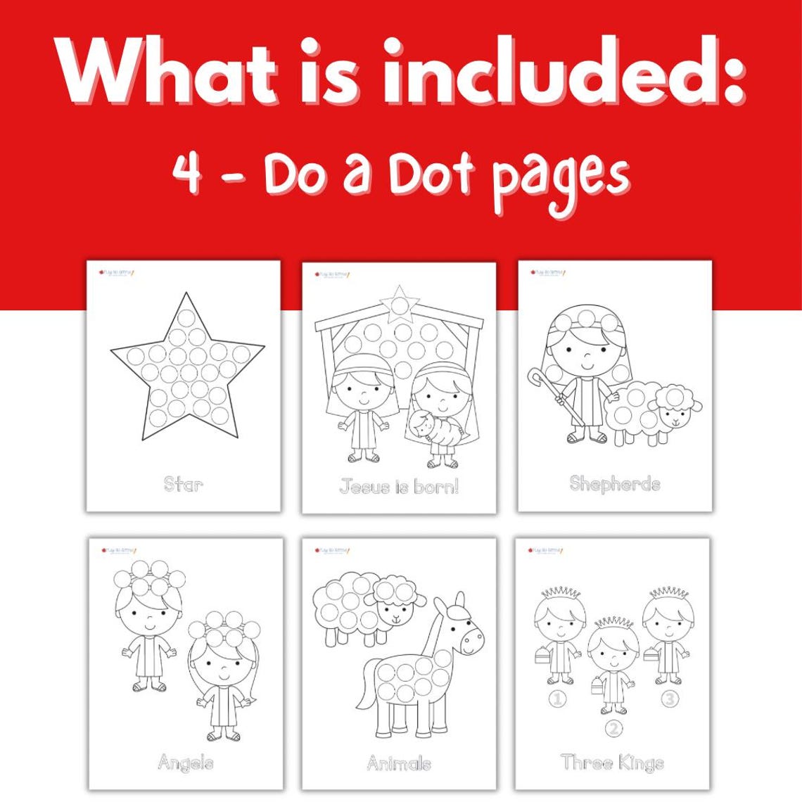 Christmas Nativity Dot Printables, Christmas Nativity Dot Marker ...