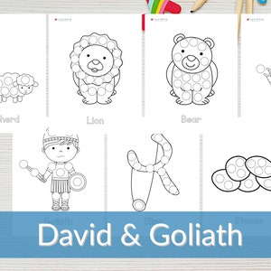 David and Goliath Dot Marker, Sunday School Activities, David and ...