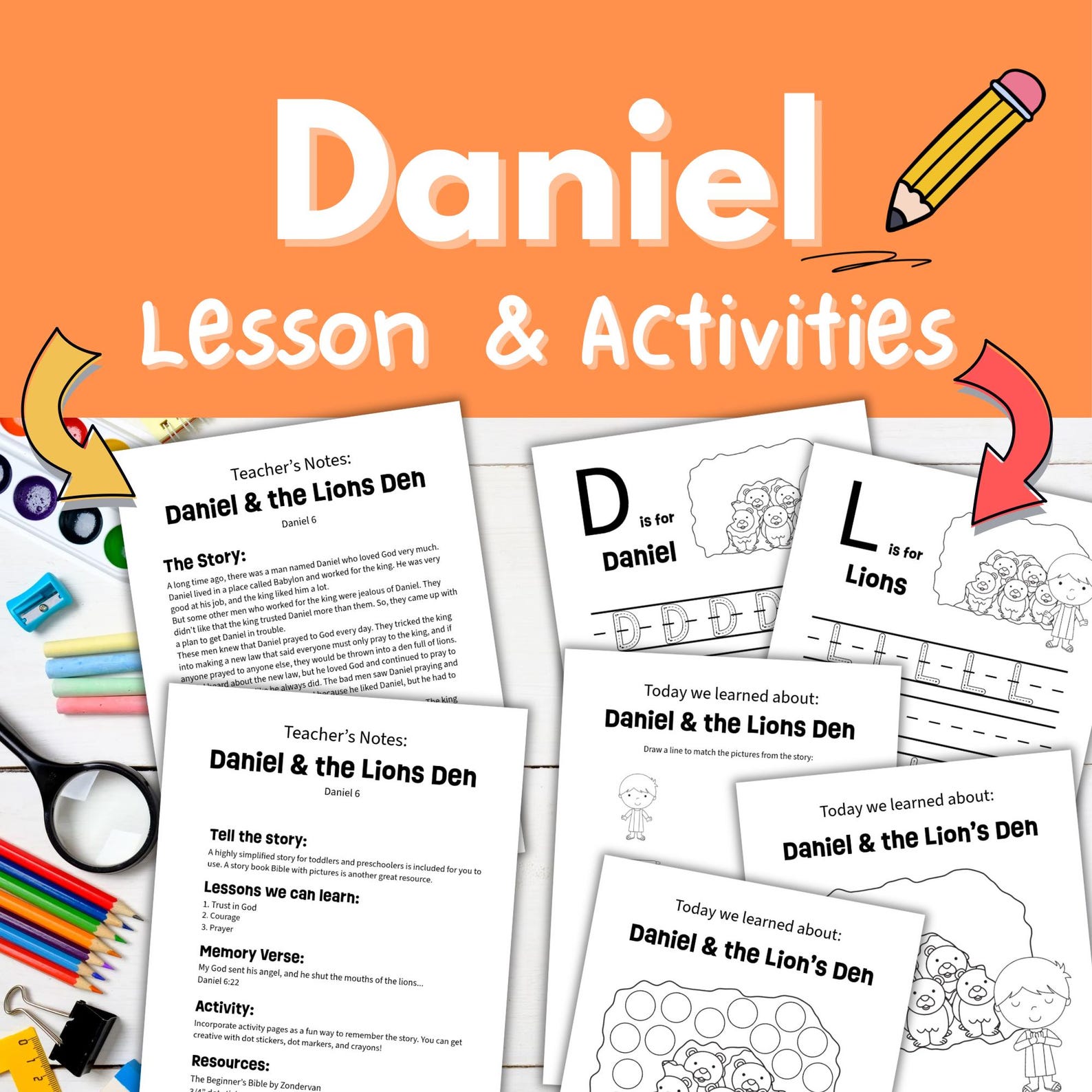 Daniel and the Lions Bible Lesson, Sunday School Activities, Daniel ...
