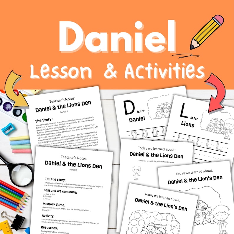 Daniel and the Lions Bible Lesson, Sunday School Activities, Daniel ...