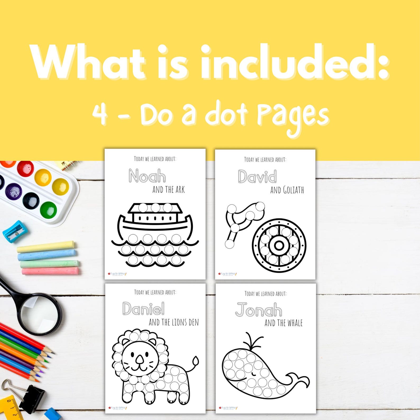 Bible Do a Dot, Sunday School Activities, Bible Preschool Activity ...