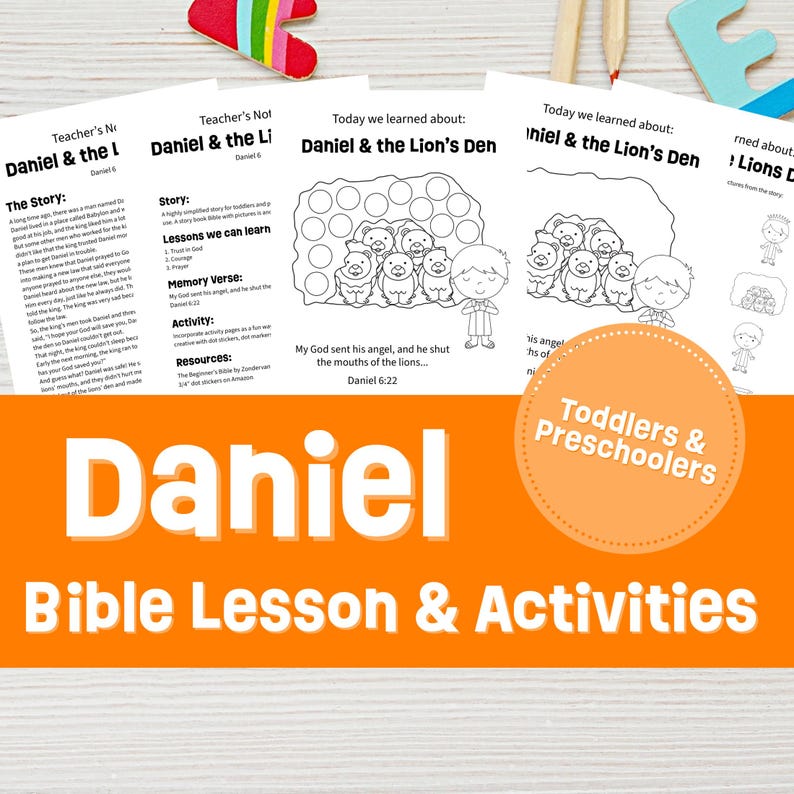 Daniel and the Lions Bible Lesson, Sunday School Activities, Daniel ...