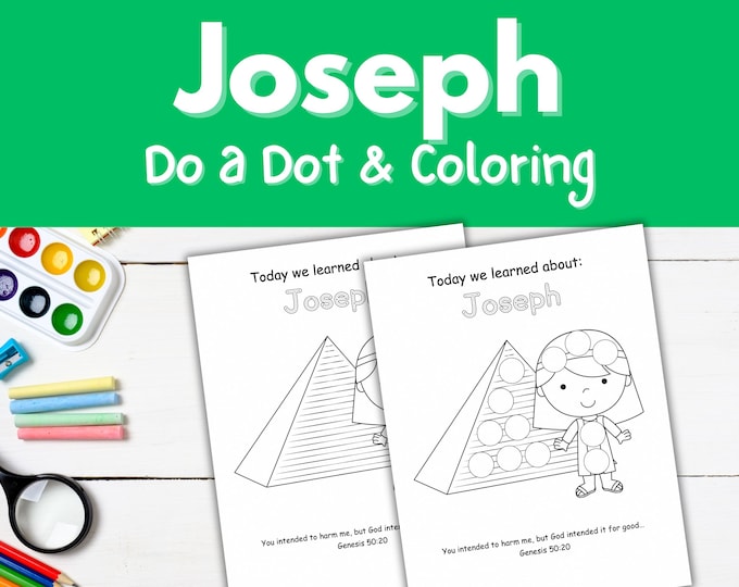 Joseph Dot Marker and Coloring, Sunday School Activities, Bible ...