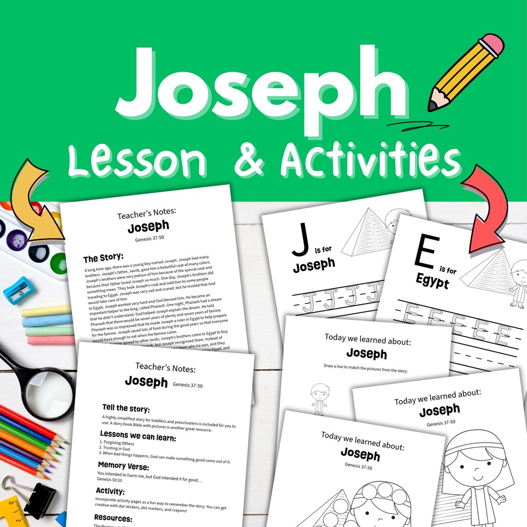 Joseph Bible Lesson, Sunday School Activities, Joseph Bible Story ...