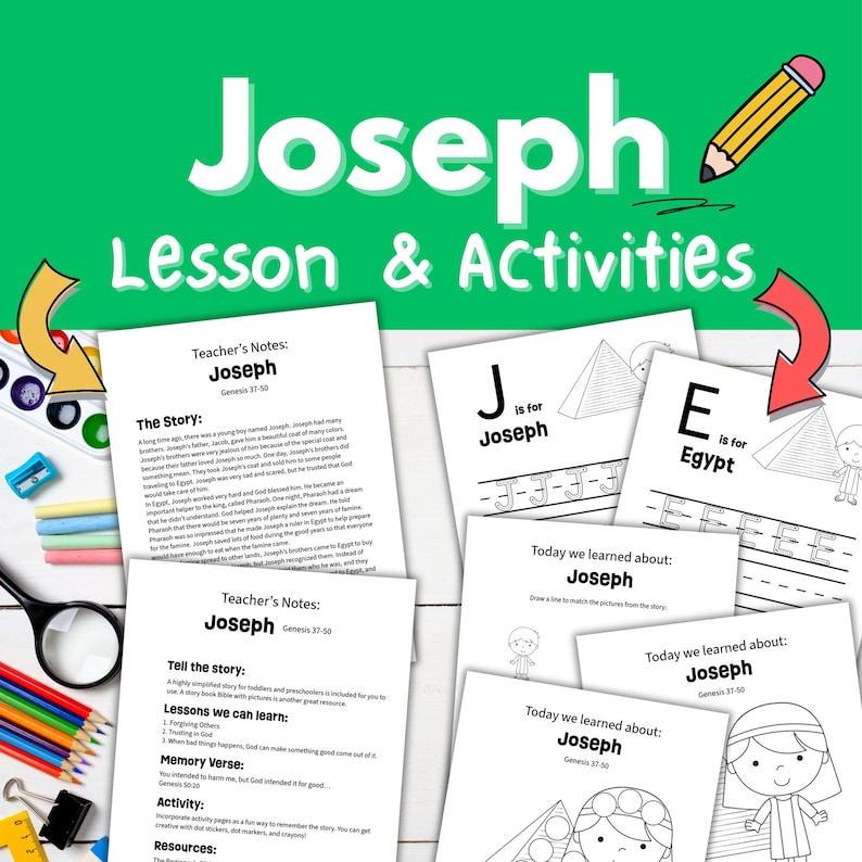 Joseph Bible Lesson, Sunday School Activities, Joseph Bible Story ...