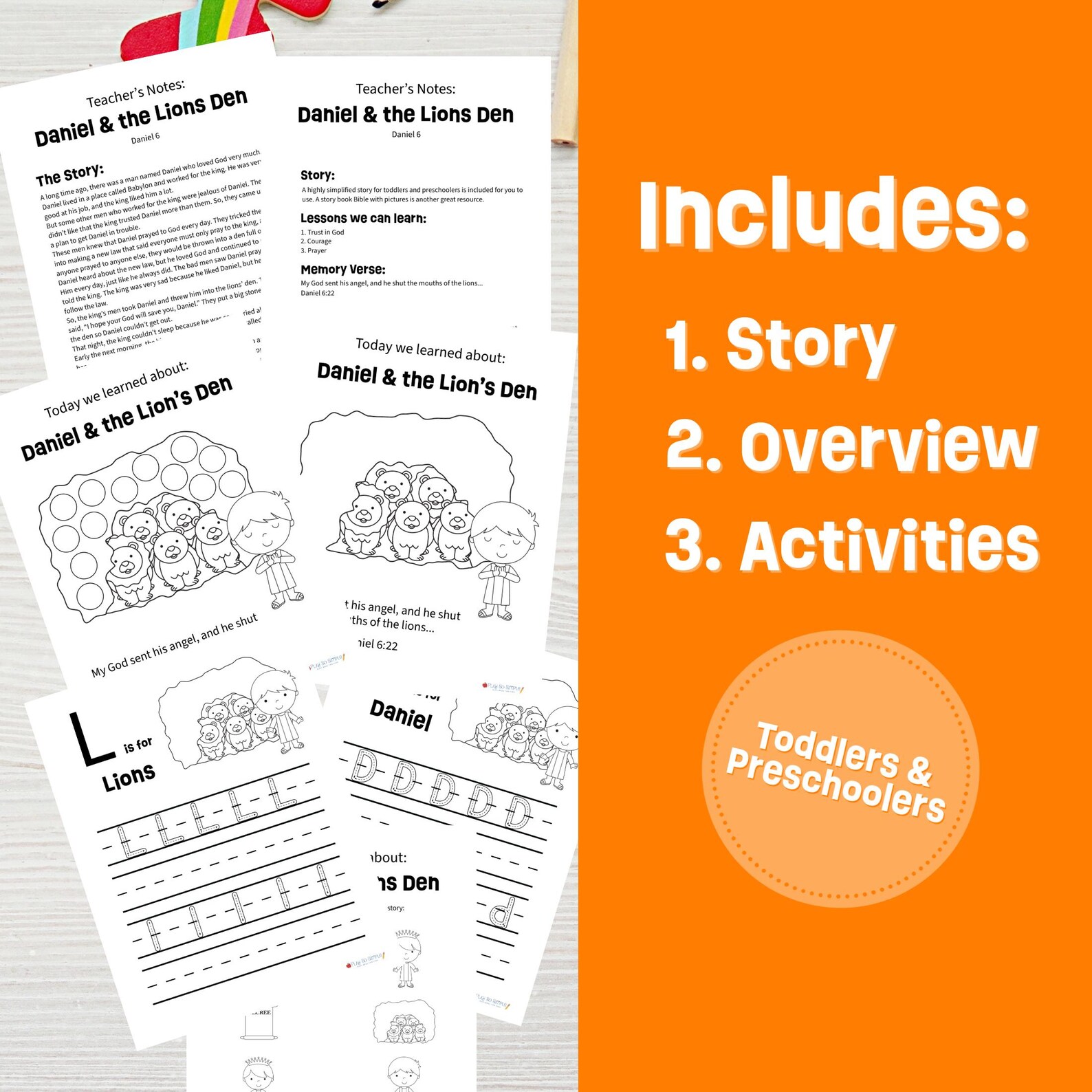 Daniel and the Lions Bible Lesson, Sunday School Activities, Daniel ...