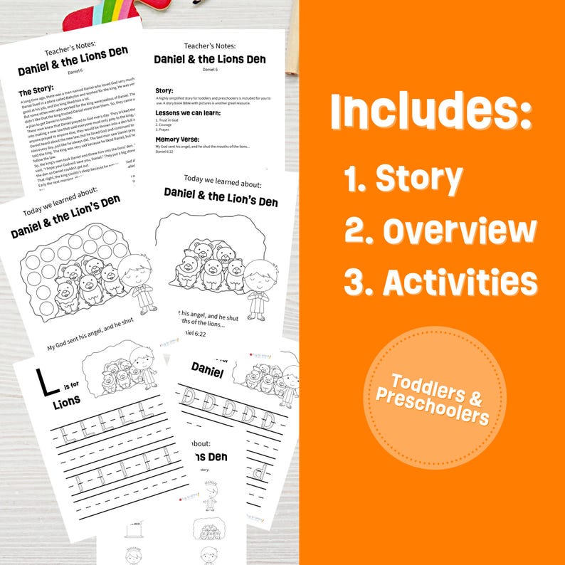 Daniel and the Lions Bible Lesson, Sunday School Activities, Daniel ...
