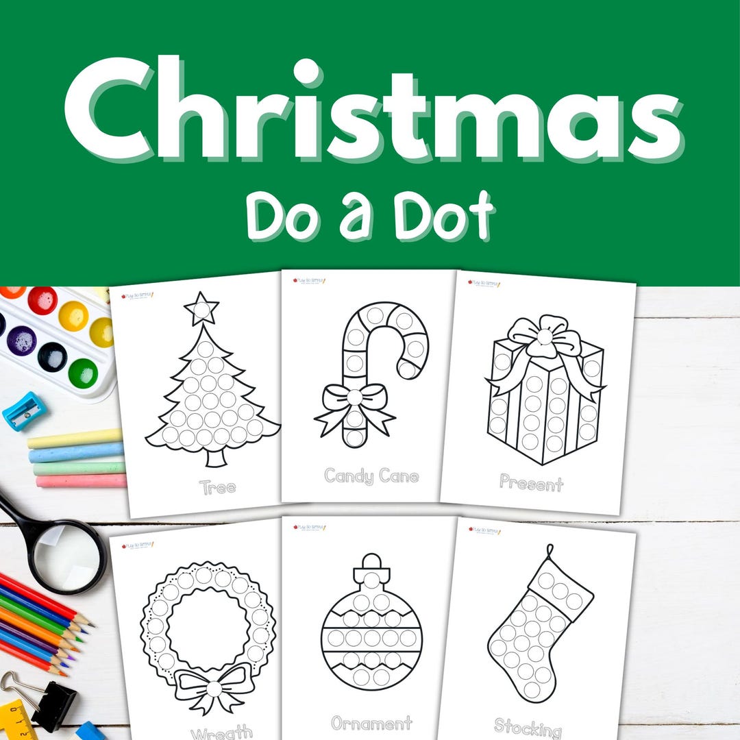 Christmas Dot Printables, Christmas Dot Marker Printables, Do A Dot for ...