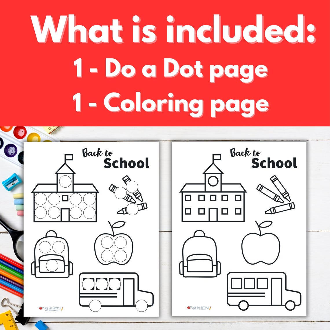 Back to School Dot Printables, Back to School Dot Marker Printables ...