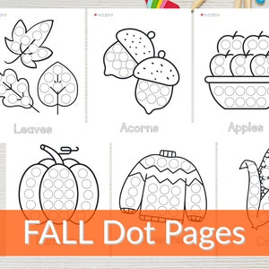 Fall Dot Printables, Fall Dot Marker Printables, Do A Dot for Toddlers ...