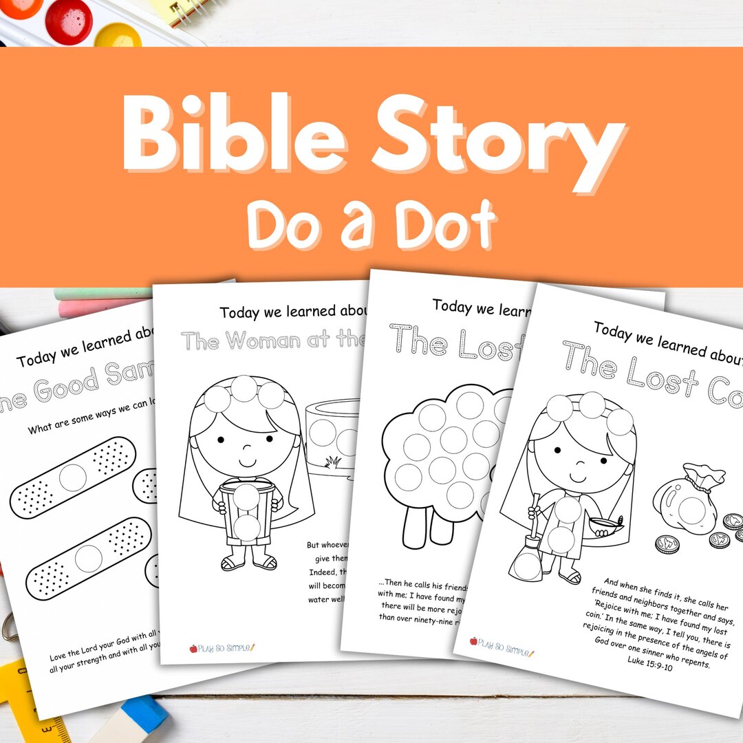 Bible Do a Dot, Sunday School Activities, Bible Preschool Activity, the ...