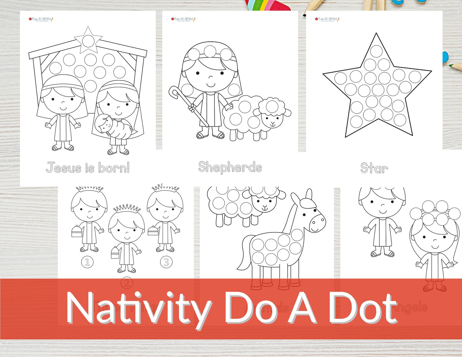 Christmas Nativity Dot Printables, Christmas Nativity Dot Marker ...