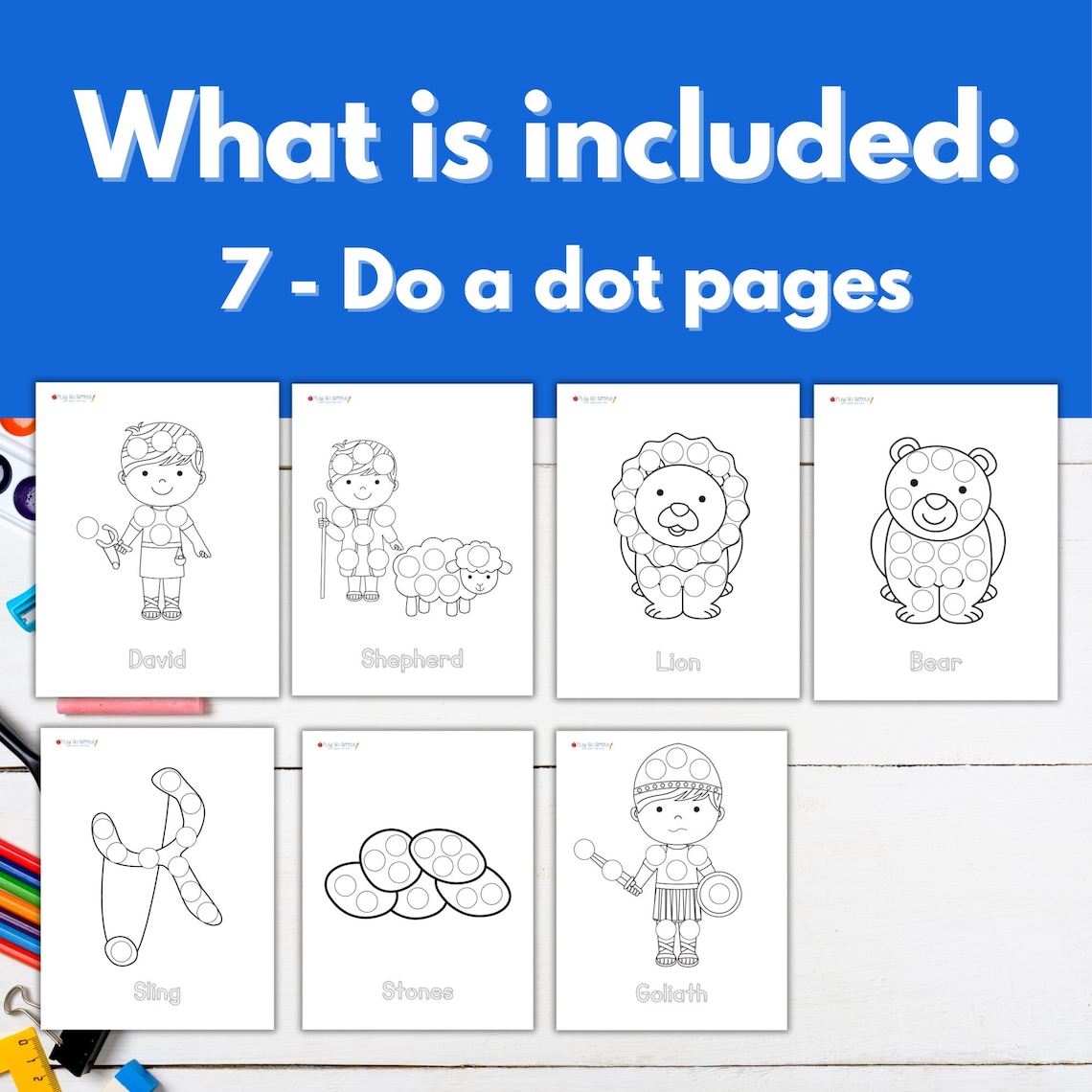 David and Goliath Dot Marker, Sunday School Activities, David and ...