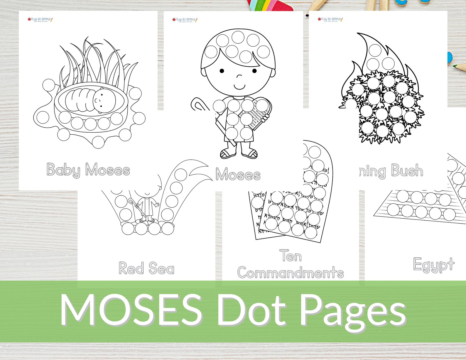 Moses Dot Marker, Sunday School Activities, Moses Bible Story, Moses ...