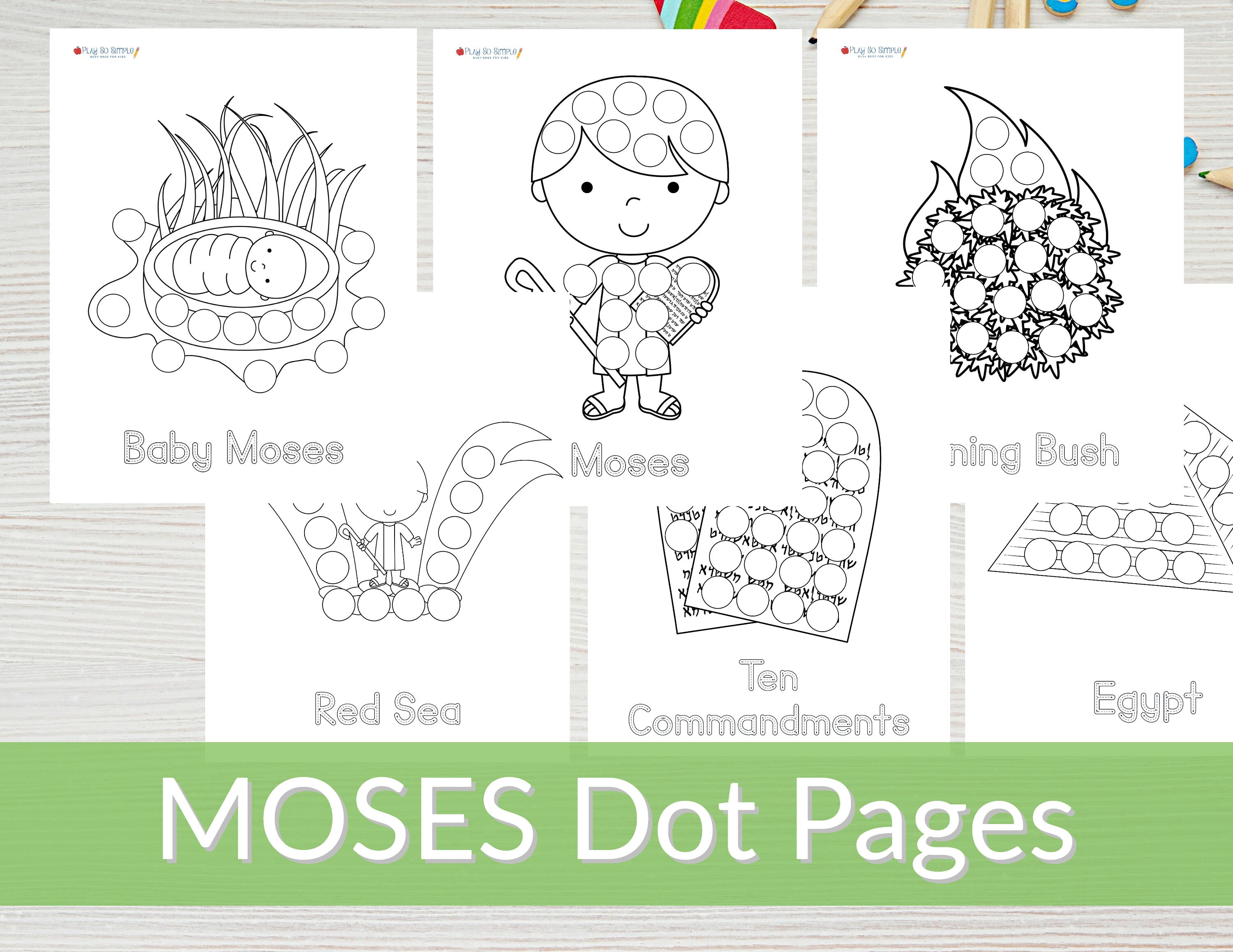 Moses Dot Marker, Sunday School Activities, Moses Bible Story, Moses ...