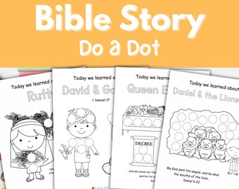 Bible Do a Dot, Sunday School Activities, Bible Preschool Activity ...
