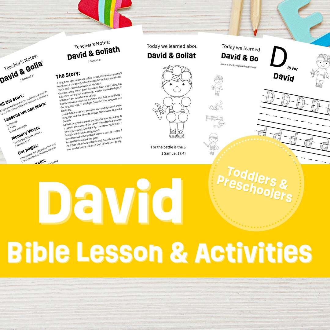 David and Goliath Bible Lesson, Sunday School Activities, David and ...