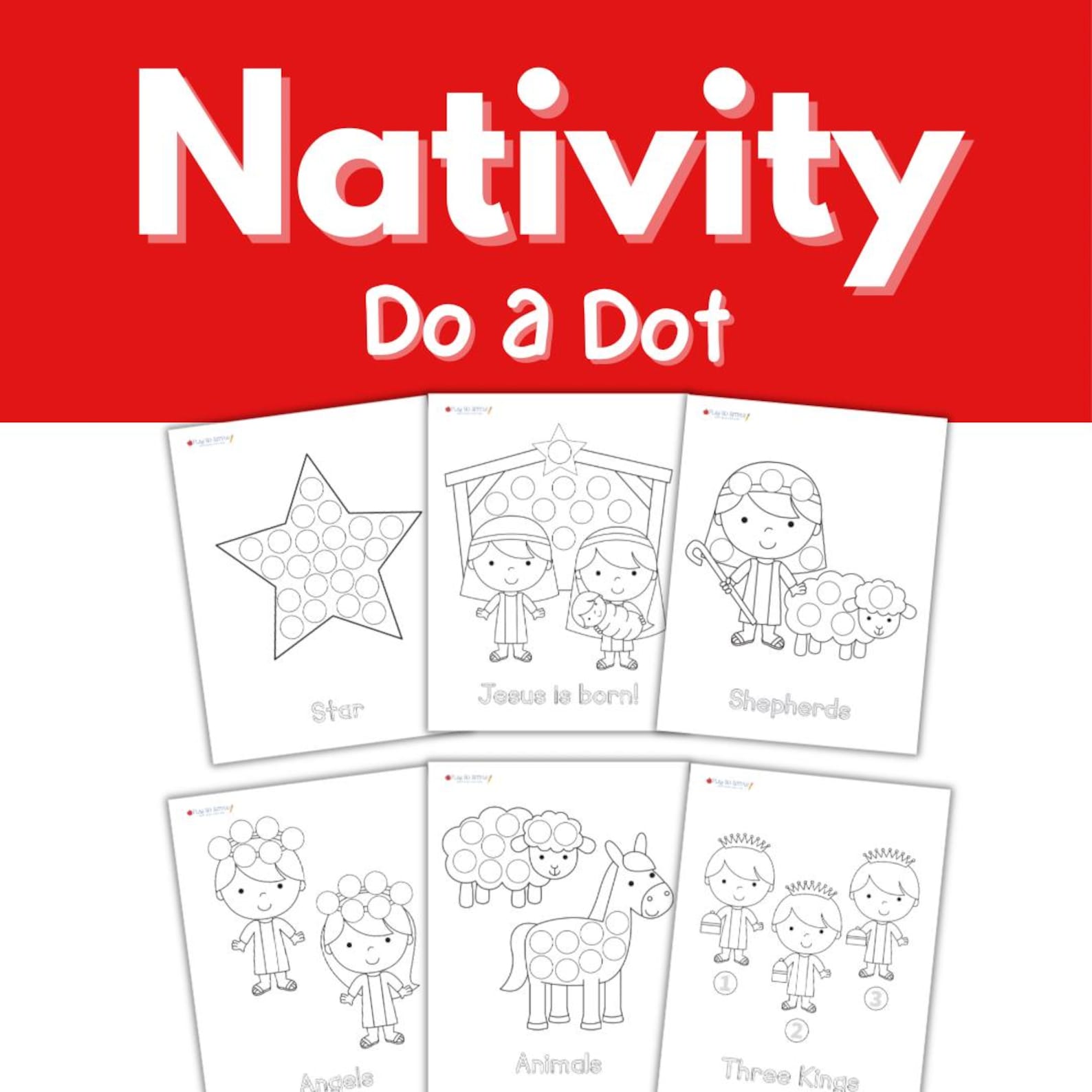 Christmas Nativity Dot Printables, Christmas Nativity Dot Marker ...