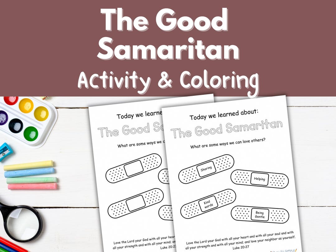 The Good Samaritan , Bible Coloring, Sunday School Activities, Bible ...