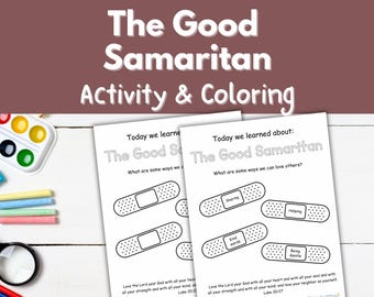 The Good Samaritan , Bible Coloring, Sunday School Activities, Bible ...