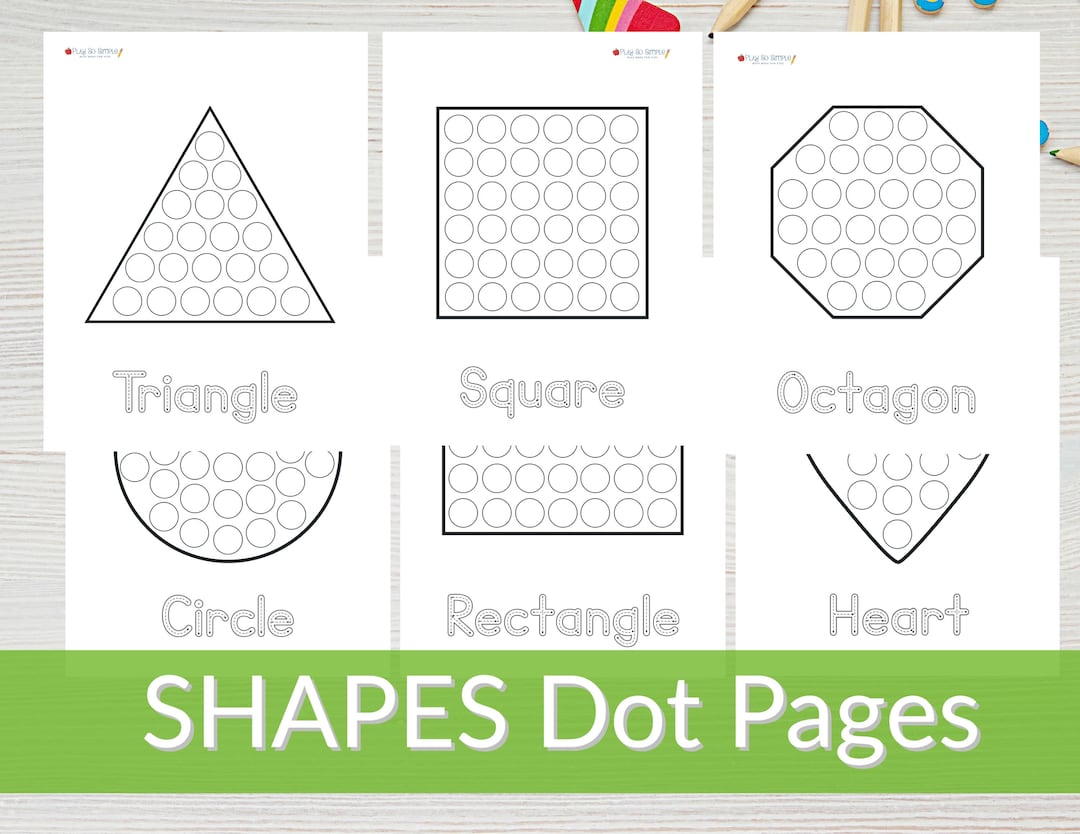 Shapes Dot Printables, Learn Shapes Dot Marker Printables, Do A Dot for ...