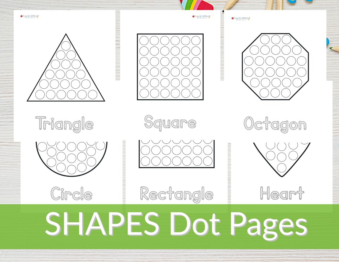 Shapes Dot Printables, Learn Shapes Dot Marker Printables, Do A Dot for ...