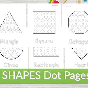 Shapes Dot Printables, Learn Shapes Dot Marker Printables, Do A Dot for ...